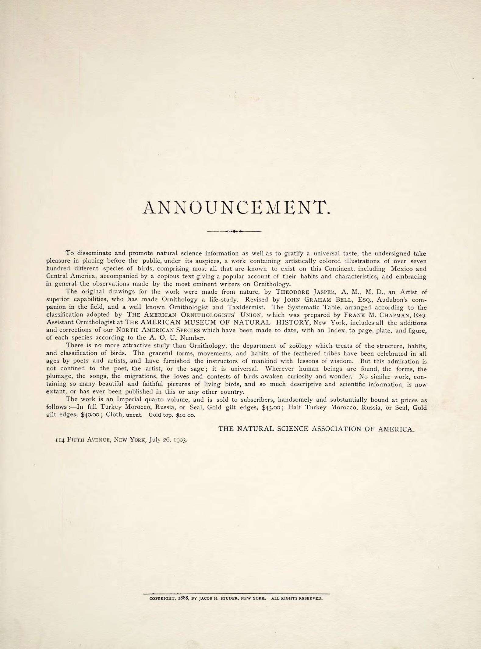 北美鸟类版画.The birds of North America.Studer Jacob Henry.1903年 PDF电子版下载 | 时光古籍